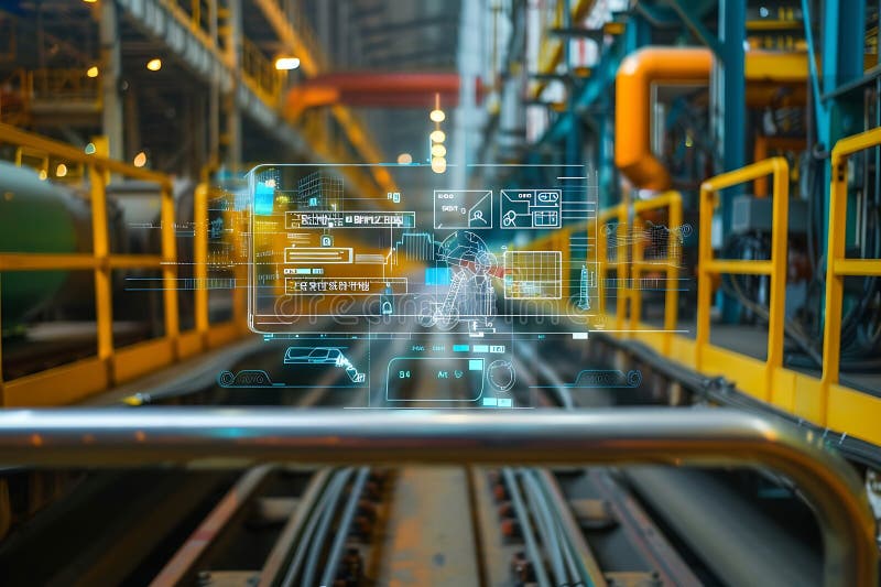 AI-Powered Autonomous Shipping Fleet Stock Illustration - Illustration ...