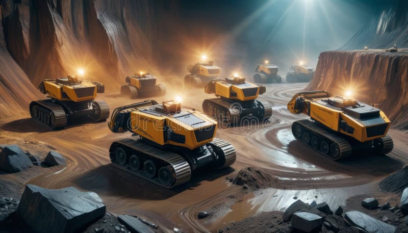 Autonomous Mining Vehicles stock photo. Image of machinery - 316522582