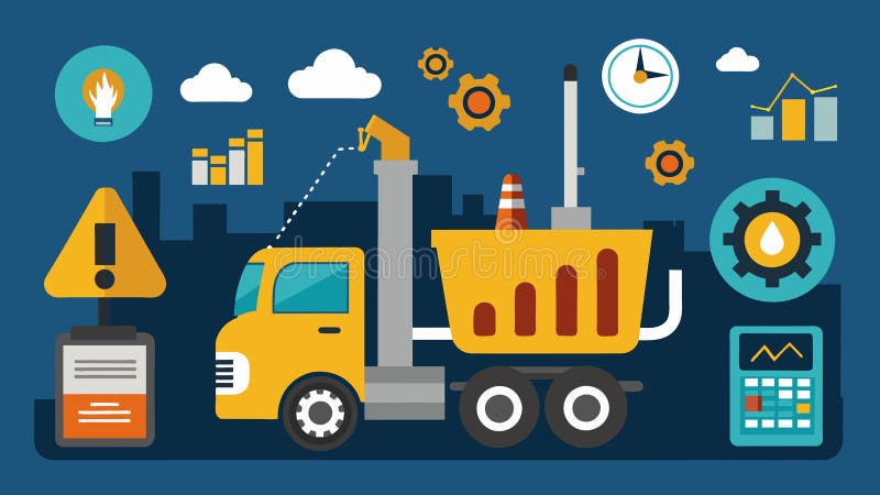 A Fleet of Construction Equipment Tracking Fuel Consumption Engine ...