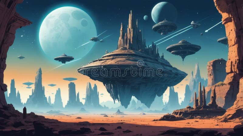 Ancient Alien Landscape Stock Illustrations – 1,803 Ancient Alien ...