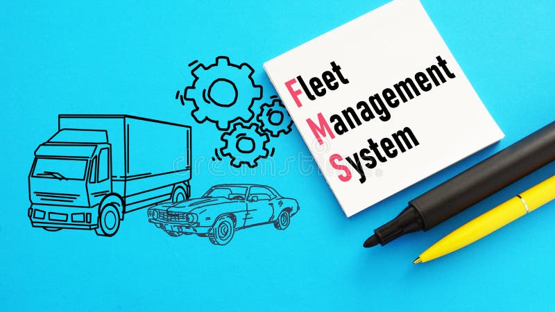 Fleet Management System FMS is Shown Using the Text Stock Image - Image ...