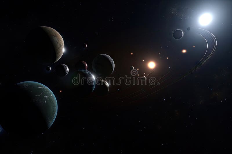 A Fleet of Spacecraft Exploring Distant Exoplanets, with Their ...