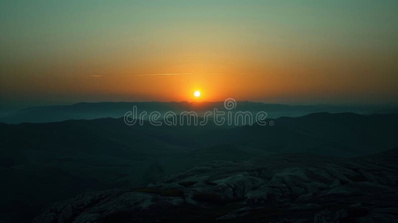 The Fleeting Moment of a Mountains Shadow Disappearing into the Horizon ...