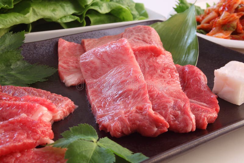 Wagyu, Kobe-Rindfleisch, Japaner Marmorte Rindfleisch Stockbild - Bild ...