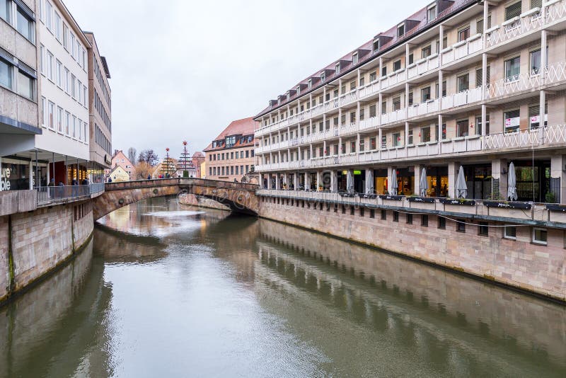 The Fleisch Bridge of the Pegnitz Bridge is a Renaissance Bridge Over ...