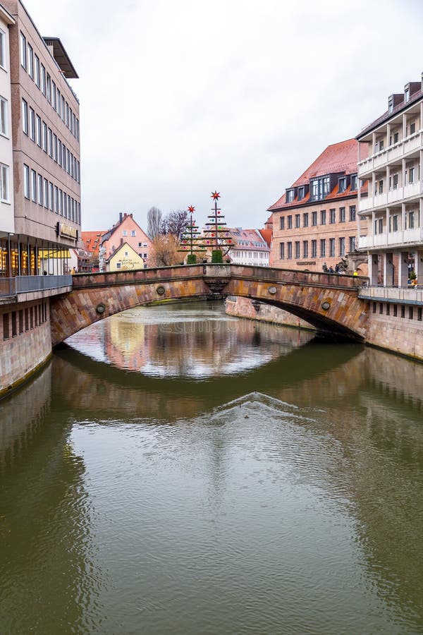 The Fleisch Bridge of the Pegnitz Bridge is a Renaissance Bridge Over ...