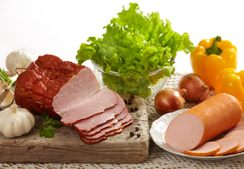 Wurst und Fleisch stockfoto. Bild von bestandteil, feinschmecker - 18209456