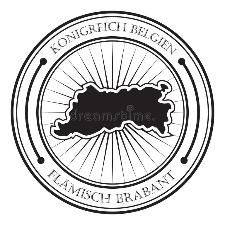 Flemish Brabant Map Label. Vector Illustration Decorative Design Stock ...