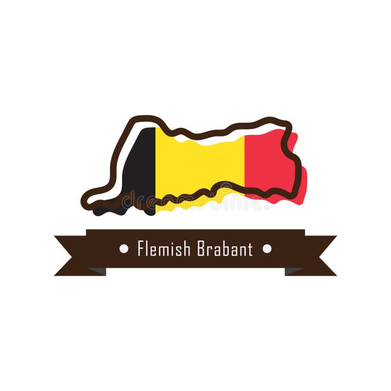 Flemish Brabant Map. Vector Illustration Decorative Design Stock ...