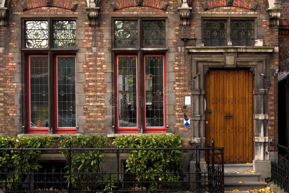 Flemish house facade stock photo. Image of exterior, home - 15248810