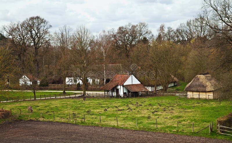 Flemish village stock photo. Image of country, cabin - 15889796