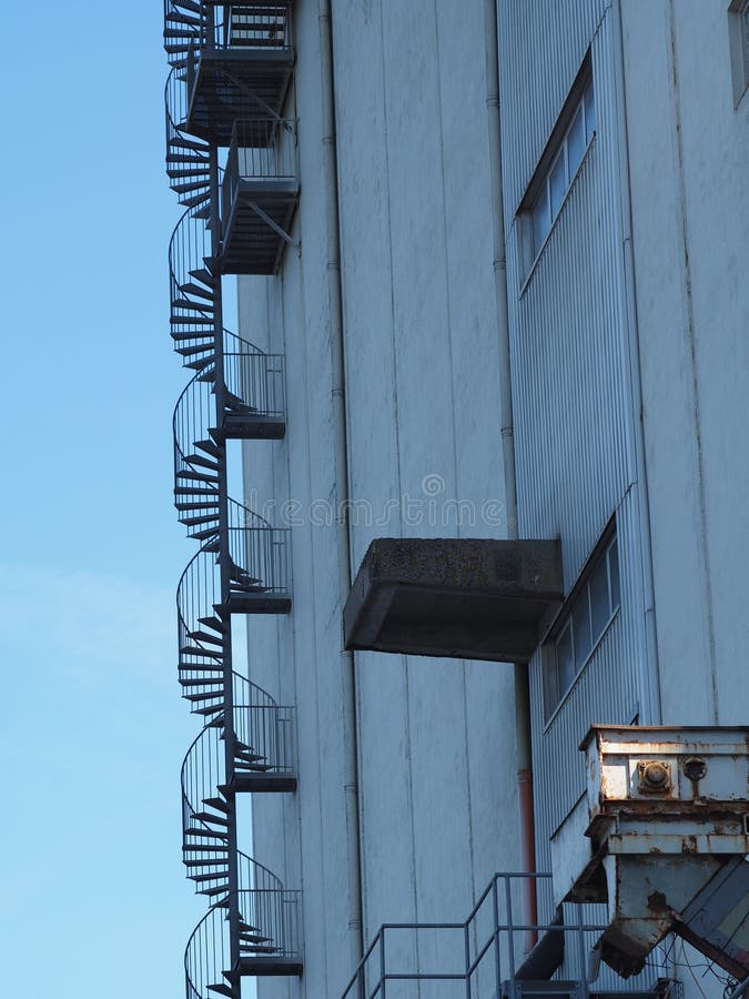 Fire Stair Outside a Building Stock Image - Image of room, safety: 11436711