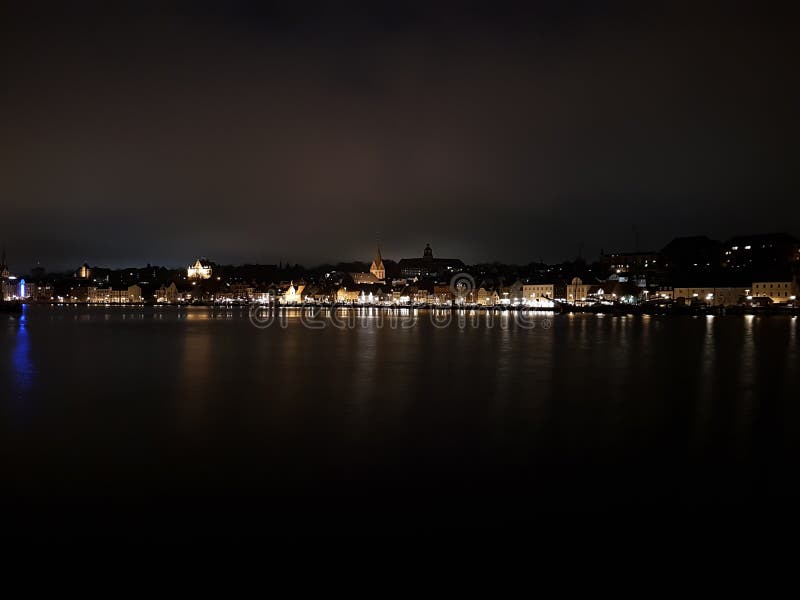Flensburg Port Nightview Stock Photos - Free & Royalty-Free Stock ...