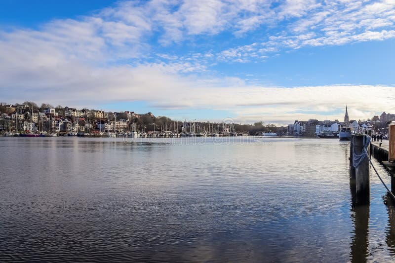 Flensburg, Germany - 03 March 2023: View of the Historic Harbour of ...