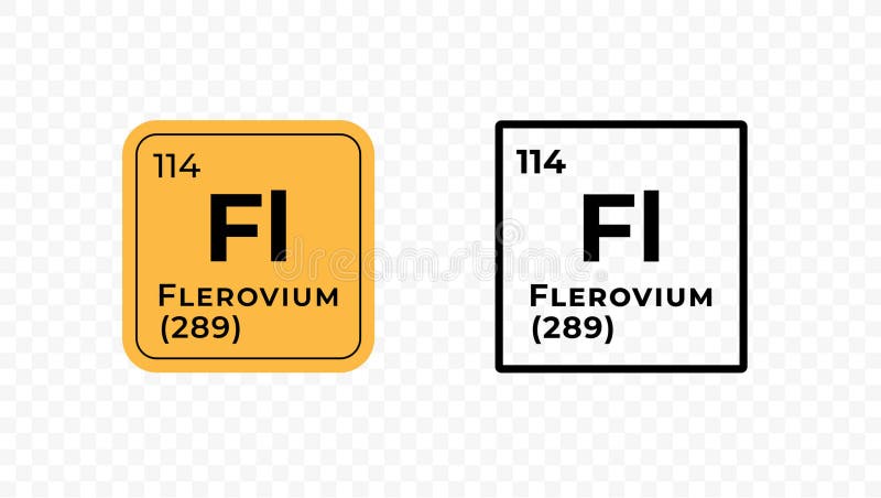 Flerovium, Chemical Element of the Periodic Table Vector Stock Vector ...