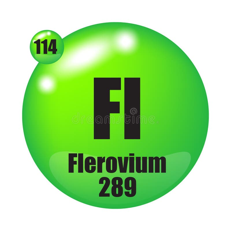 Flerovium Icon. Fl Chemical Element. Atomic Number 114. Mass 289 Stock ...