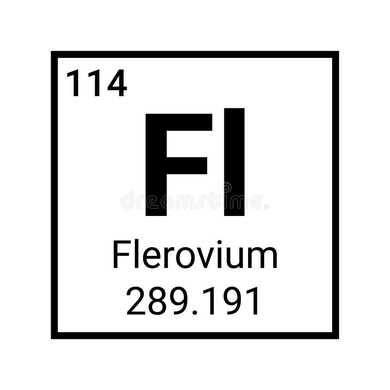 Flerovium Fl, Element Symbol from Periodic Table Series Stock ...