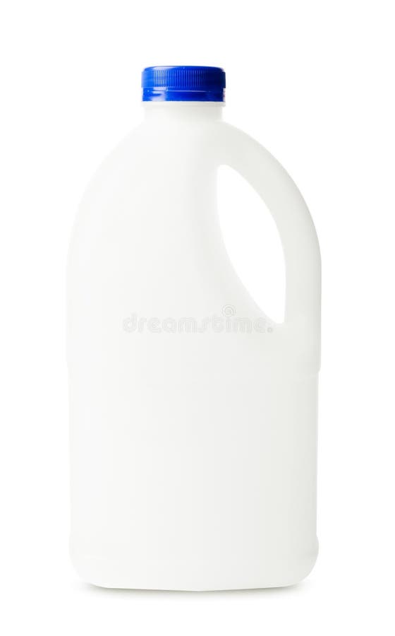 Plastic Melkfles Met Handvat. Stock Afbeelding - Afbeelding bestaande ...