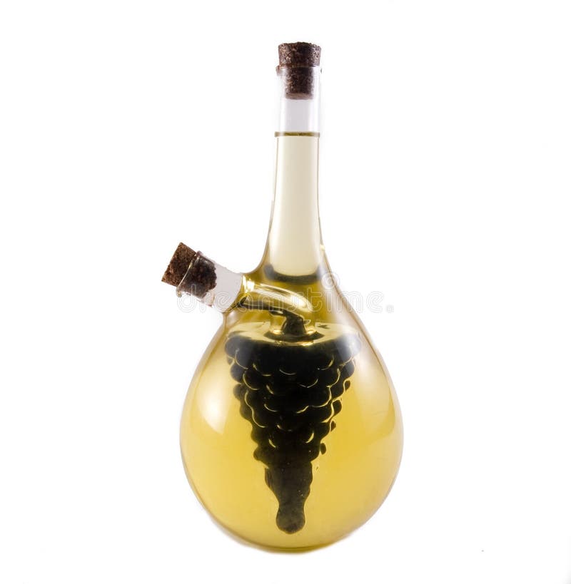 Fles Met Olijfolie En Azijn Stock Foto - Image of houder, vloeistof ...