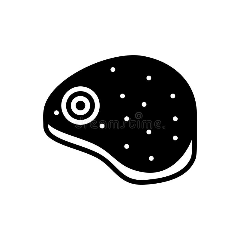 Black Solid Icon for Flesh, Beef and Meat Stock Vector - Illustration ...