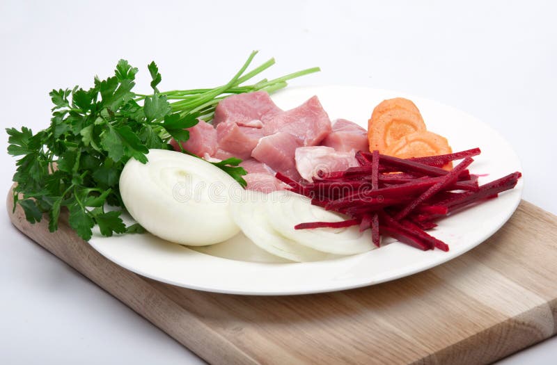 Flesh meat with vegetables stock image. Image of fresh - 23102803