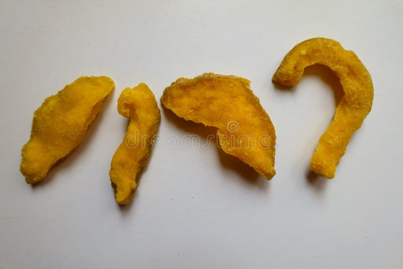 Fleshy Yellow Dried Guava Slices (four Items Stock Photo - Image of ...