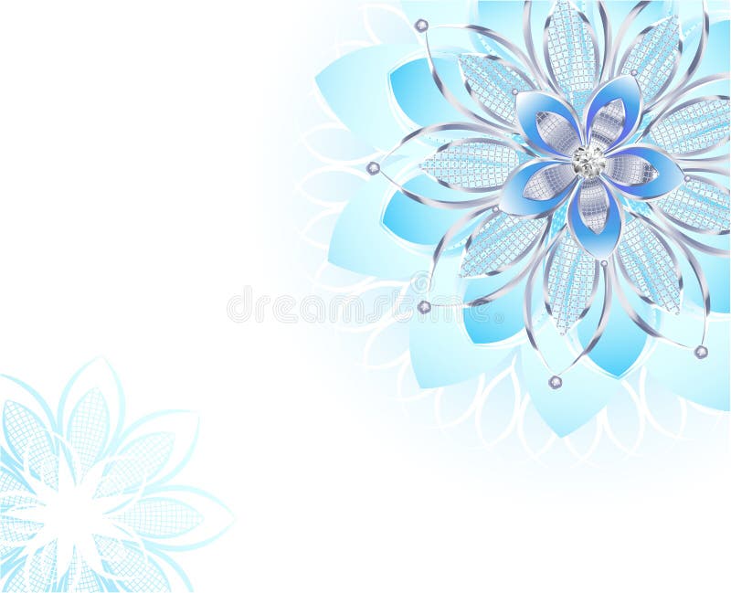 Fleur bleu-clair abstraite illustration de vecteur. Illustration du ...
