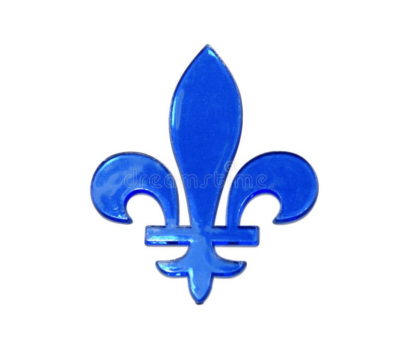 Quebec Map with Fleur De Lys Emblem Stock Vector - Illustration of ...