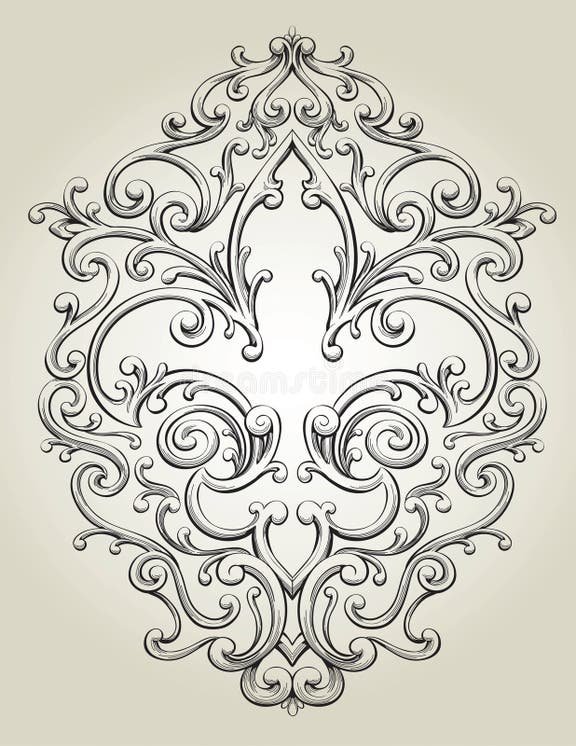 Fleur de Lis Frame stock vector. Illustration of drawing - 33176536