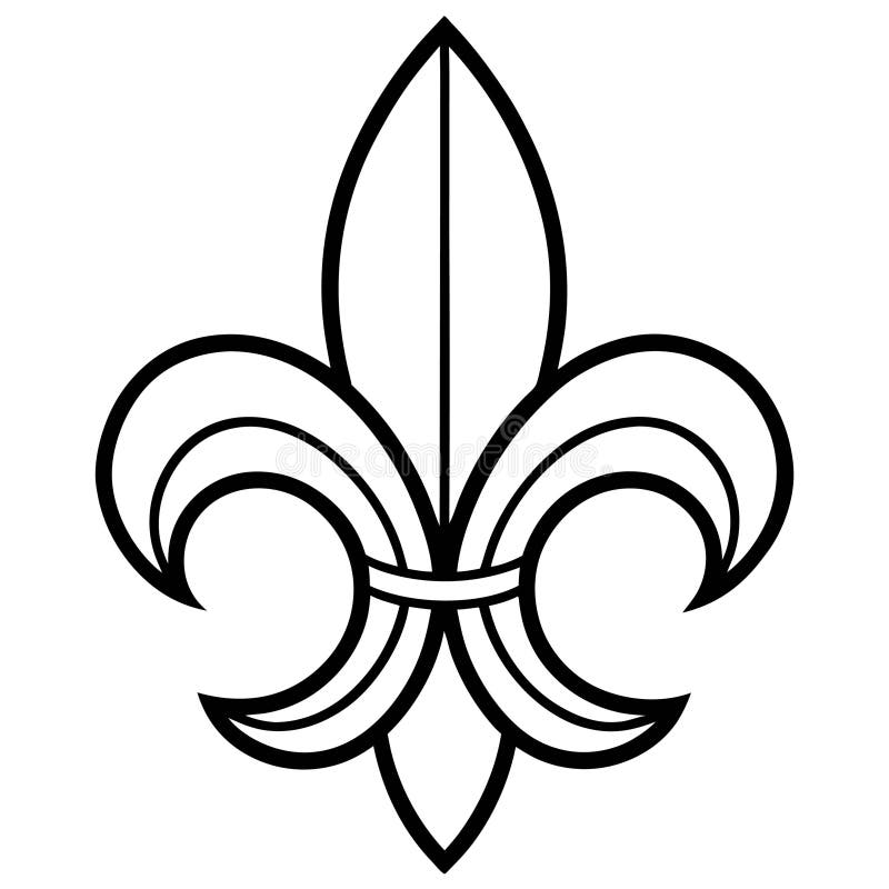 Fleur de Lis icon stock illustration. Illustration of brand - 371279317