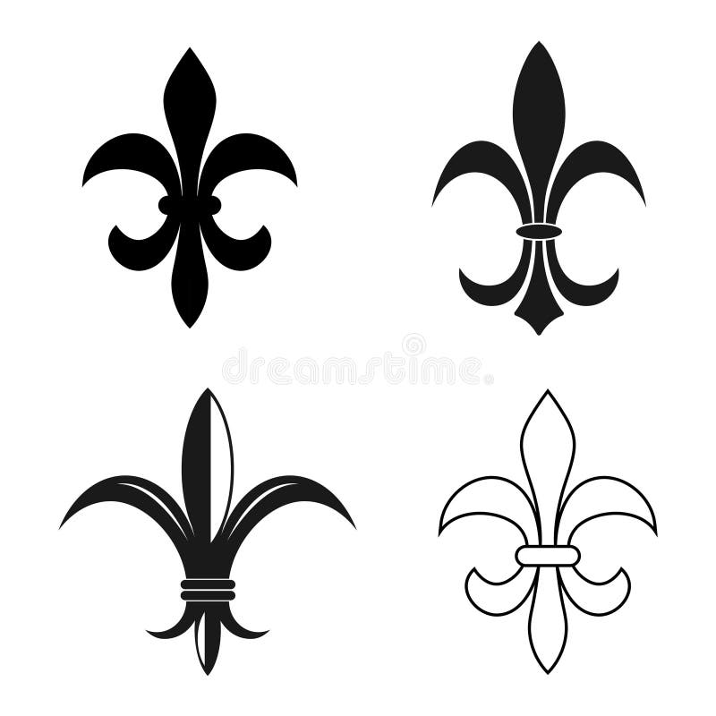 Fleur de lis icon vector stock illustration. Illustration of vintage ...