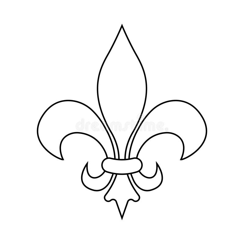 Fleur de lis icon stock vector. Illustration of background - 284938345