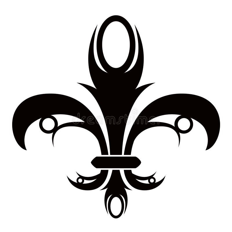 Fleur de lys symbol vektor illustrationer. Illustration av lilja ...