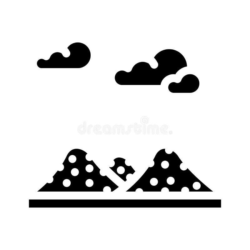 Fleur De Sel Glyph Icon Vector Illustration Stock Illustration ...