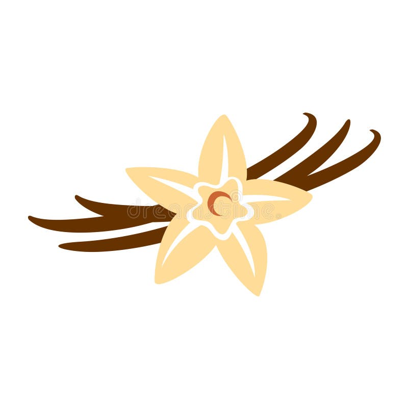 Logo De Saveur De Dessert De Vanille Les Vanilles Fleur Et Haricot ...