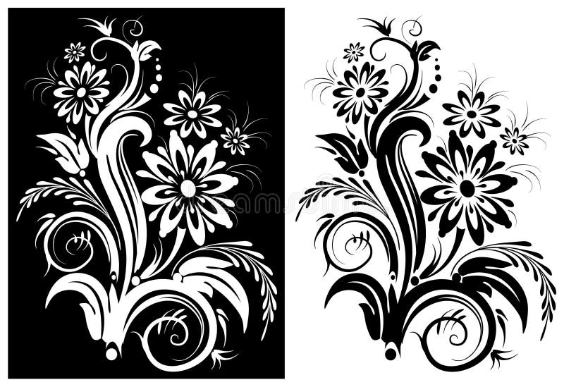 Fleur stylisée illustration de vecteur. Illustration du configuration ...