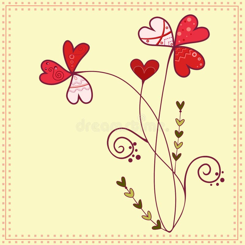 Fleurs d'amour illustration stock. Illustration du jaune - 28647462