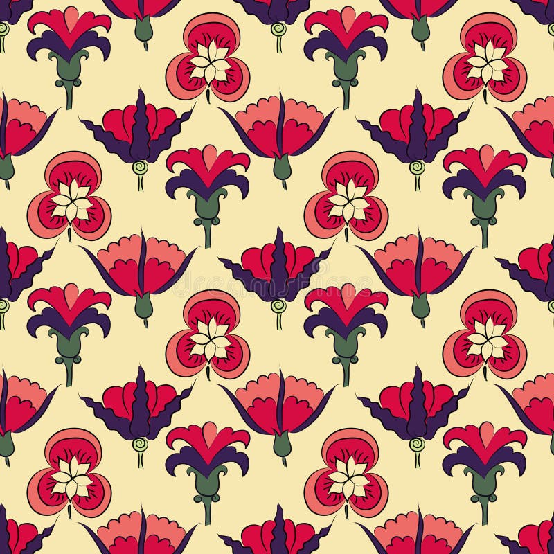 Fleurs d'Art Nouveau illustration de vecteur. Illustration du abstrait ...