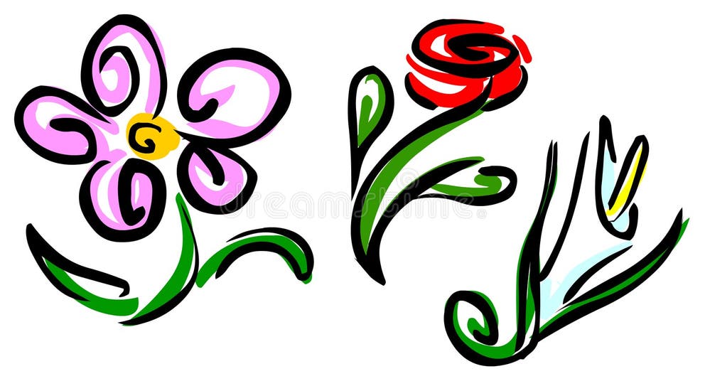 Fleurs Stylisées Stock Illustrations, Vecteurs, & Clipart – (99,372 ...