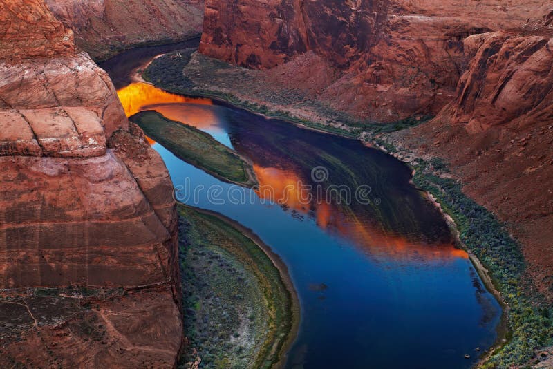 Fleuve Colorado, Arizona, Etats-Unis Image stock - Image du courbure ...