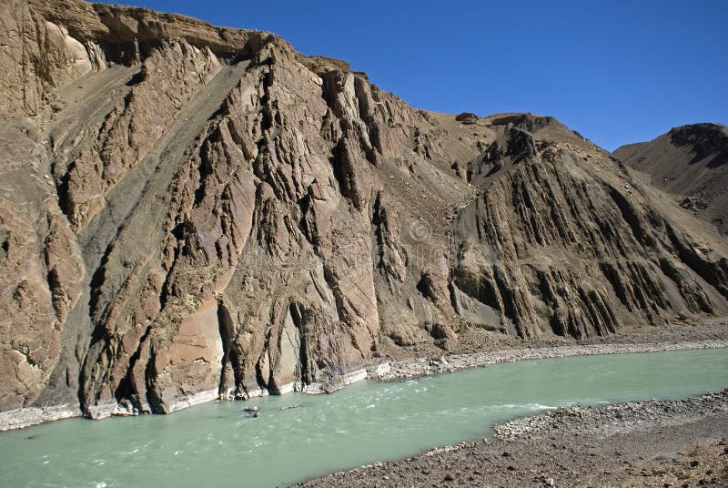 Fleuve Indus, Ladakh, Inde photo stock. Image du panorama - 34872814