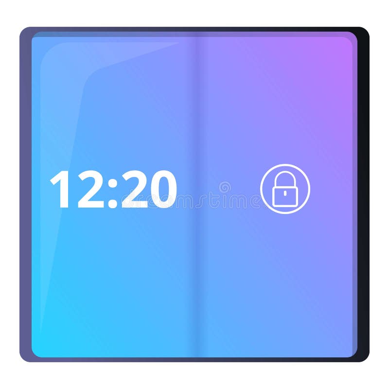 Foldable Screen Icon, Cartoon Style Stock Vector - Illustration of icon ...