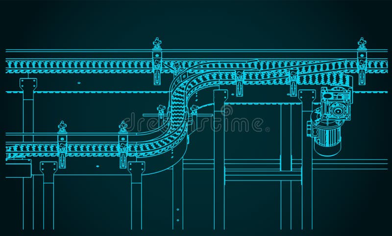 Flex link conveyor system stock vector. Illustration of automation ...
