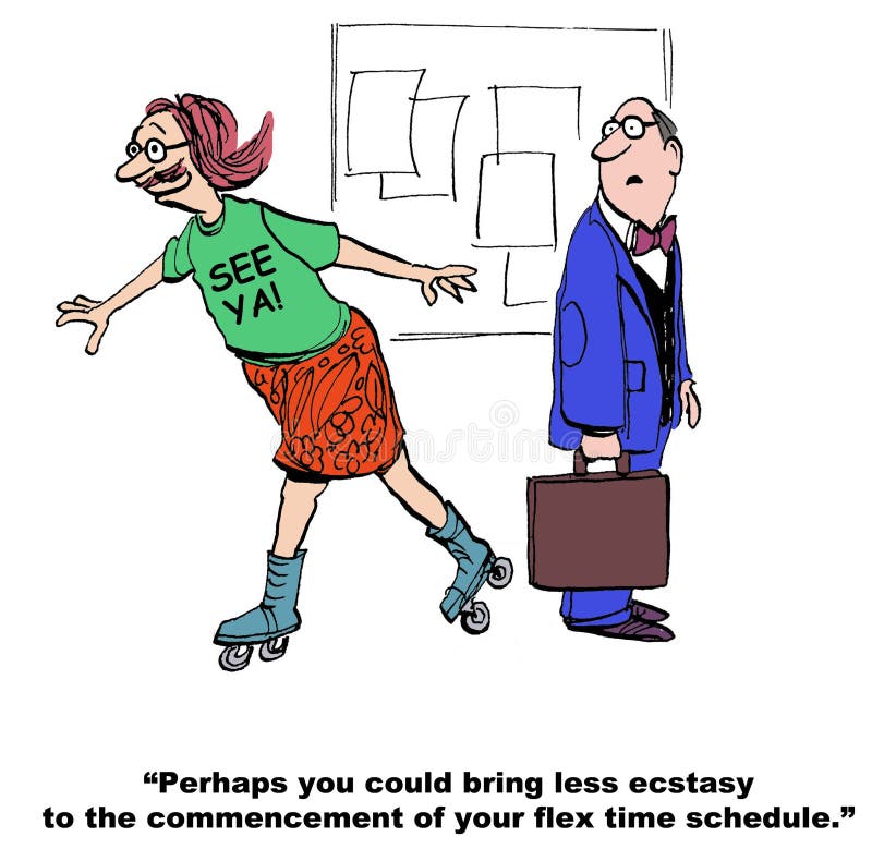 Flex Time Schedule ilustração stock. Ilustração de flexionar - 50226242