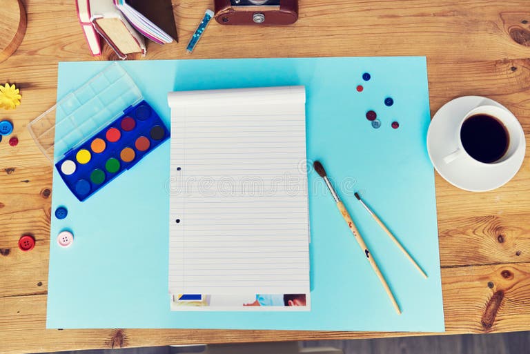 Flex Your Creative Muscle. High Angle Shot of a Creative Workstation ...