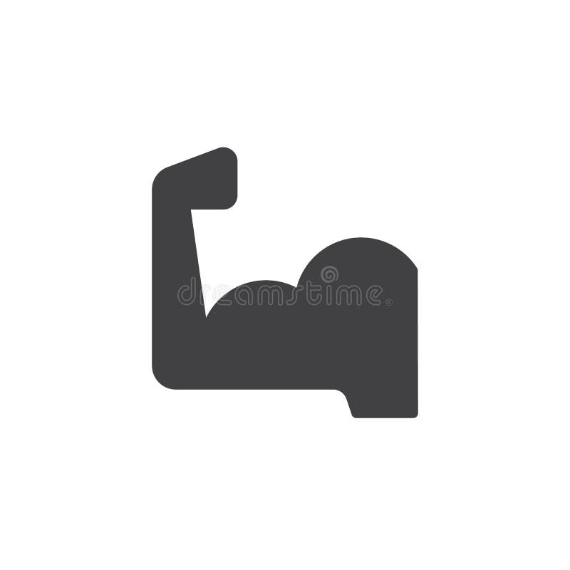 Flexed Biceps Hand Vector Icon Stock Vector - Illustration of flexing ...