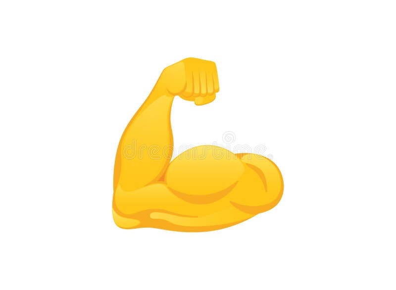 Flexed Biceps Icon. Hand Gesture Emoji Vector Illustration Stock Vector ...