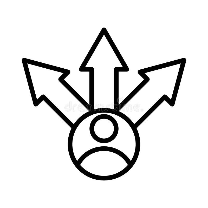 Flexibility Icon Linear Logo Mark in Black and White Stock Vector ...