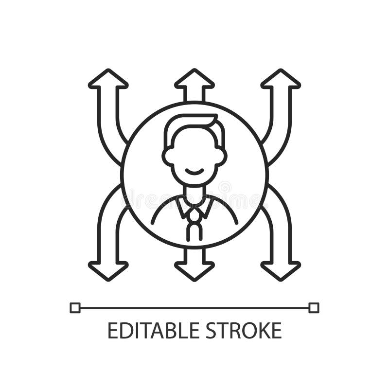 Flexibility linear icon stock illustration. Illustration of quality ...