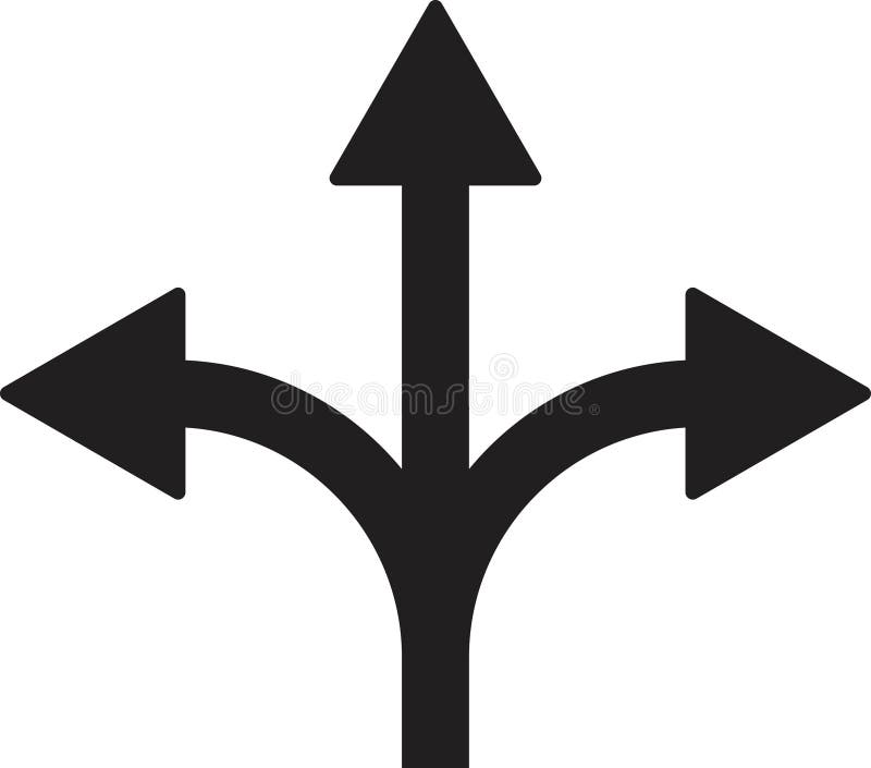 Flexibility, Three Way Direction Icon Vector Stock Vector ...